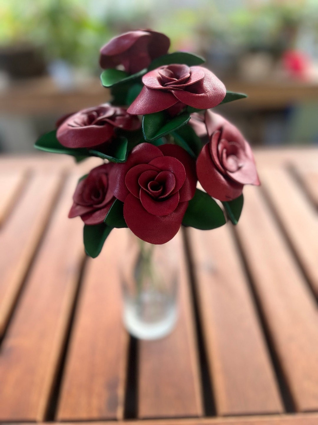 Beautiful Handmade Red Leather Roses Perfect for Valentine's Day ...