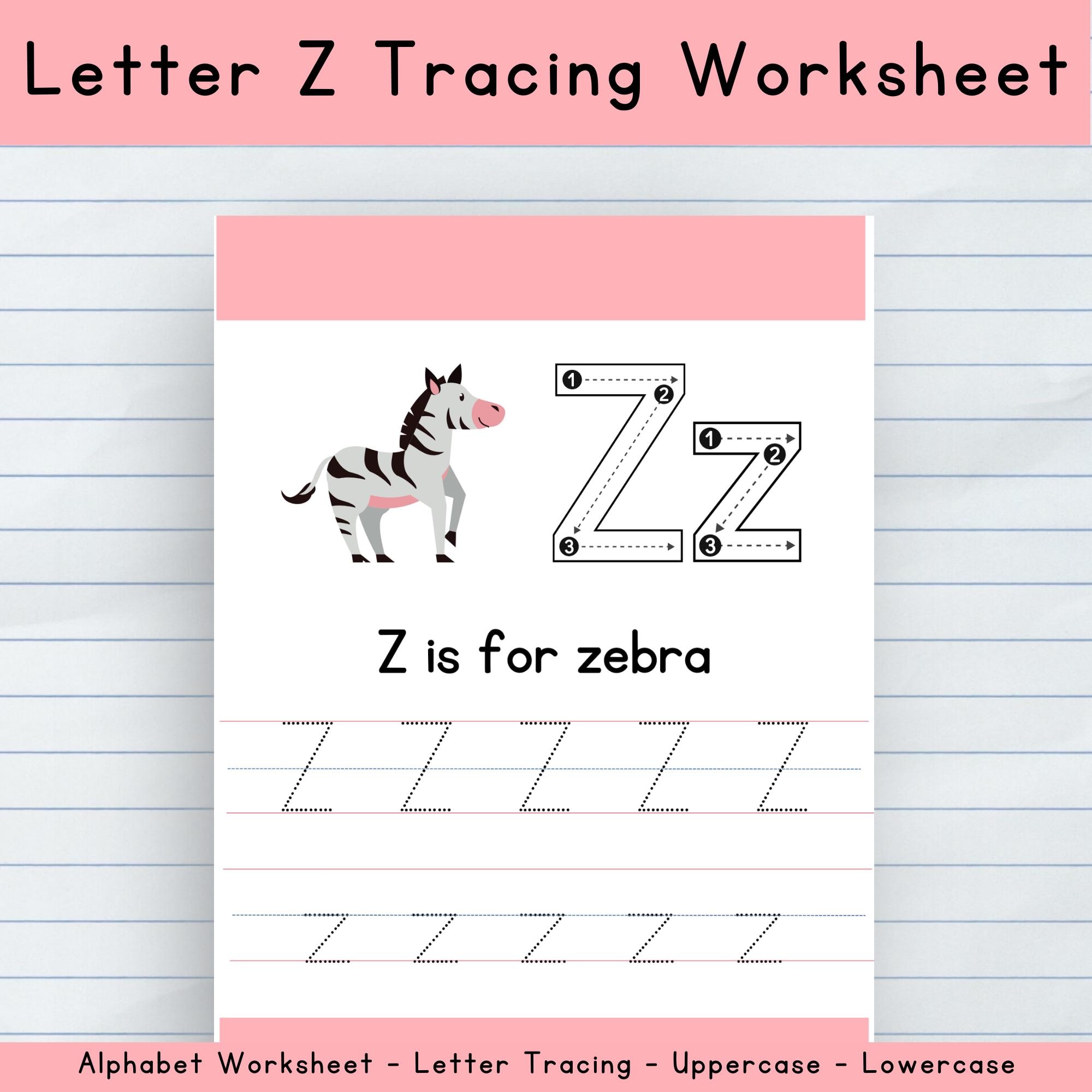 Letter Z Tracing Worksheet - Printable Handwriting Practice for ...