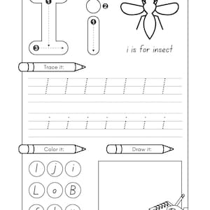 Letter I Tracing Worksheet | Alphabet I Printable | Preschool ...