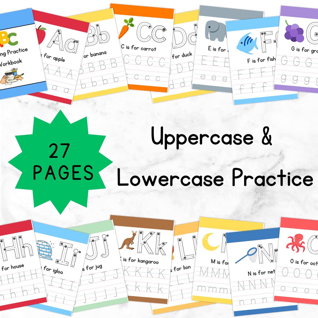 ABC Tracing Workbook - Printable Handwriting Practice for Preschool ...