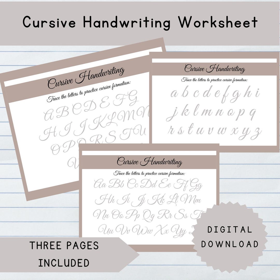 Cursive Handwriting Worksheets | Learn Cursive Writing, Trace Cursive ...