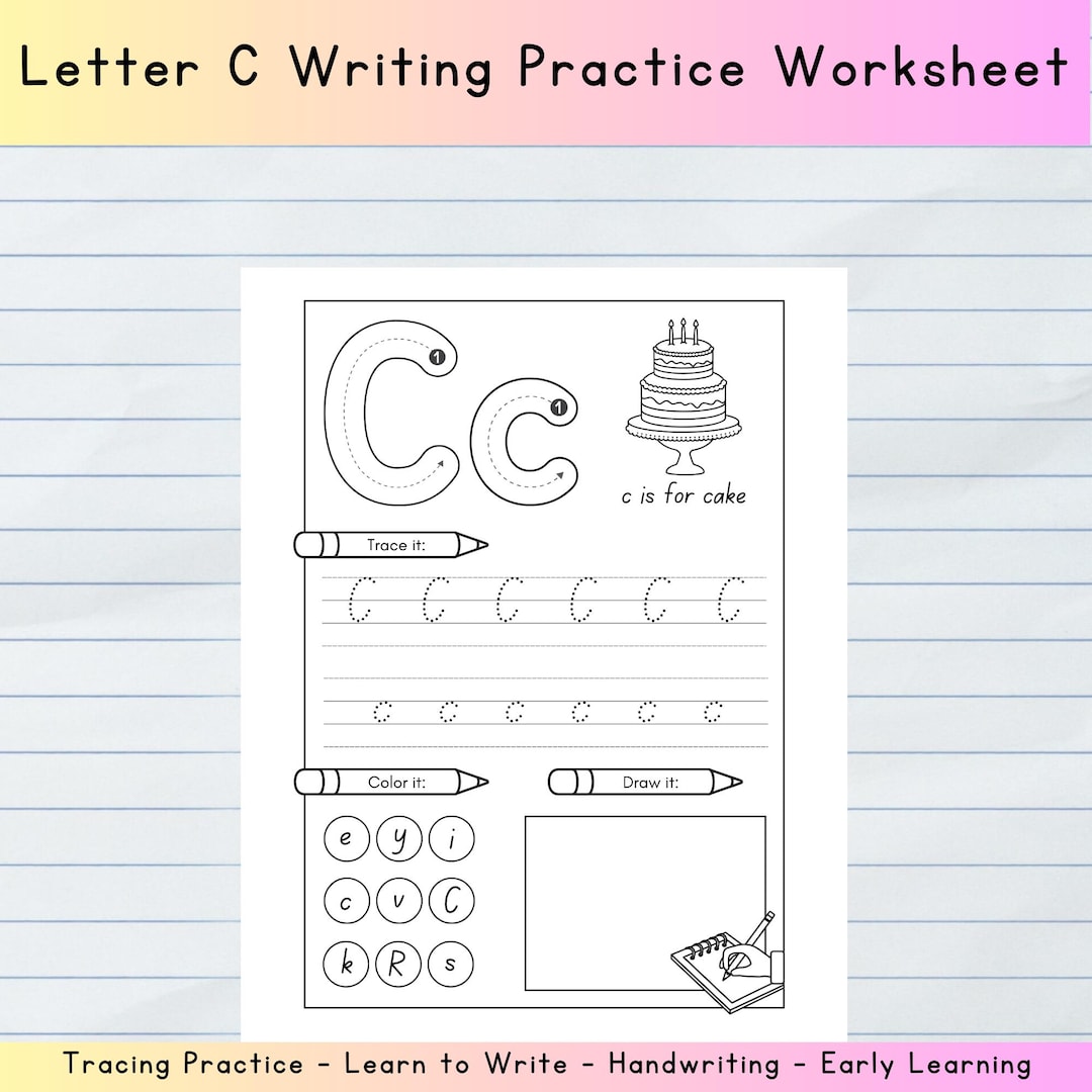 Letter C Tracing Worksheet | Alphabet C Printable | Preschool ...