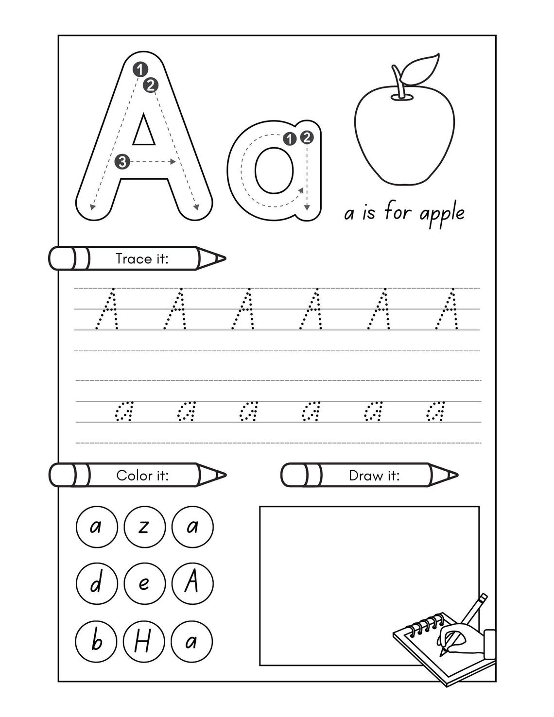 Letter A Tracing Worksheet | Alphabet A Printable | Preschool ...