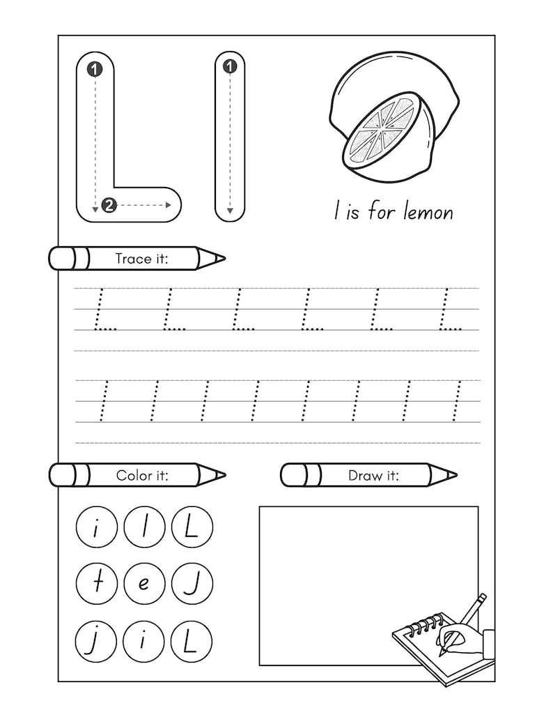 Letter L Tracing Worksheet | Alphabet L Printable | Preschool ...
