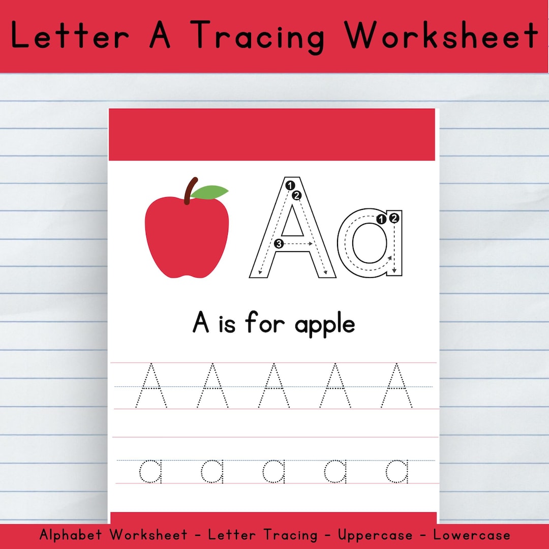 Letter A Worksheet | Preschool Letter A Tracing | Learn Letter A ...