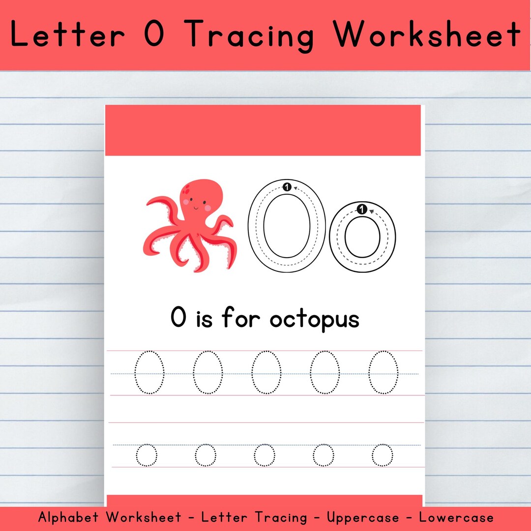 Letter O Tracing Worksheet - Printable Handwriting Practice for ...