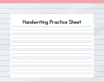 Blank Tracing Handwriting Practice Writing Worksheet | Blank ...