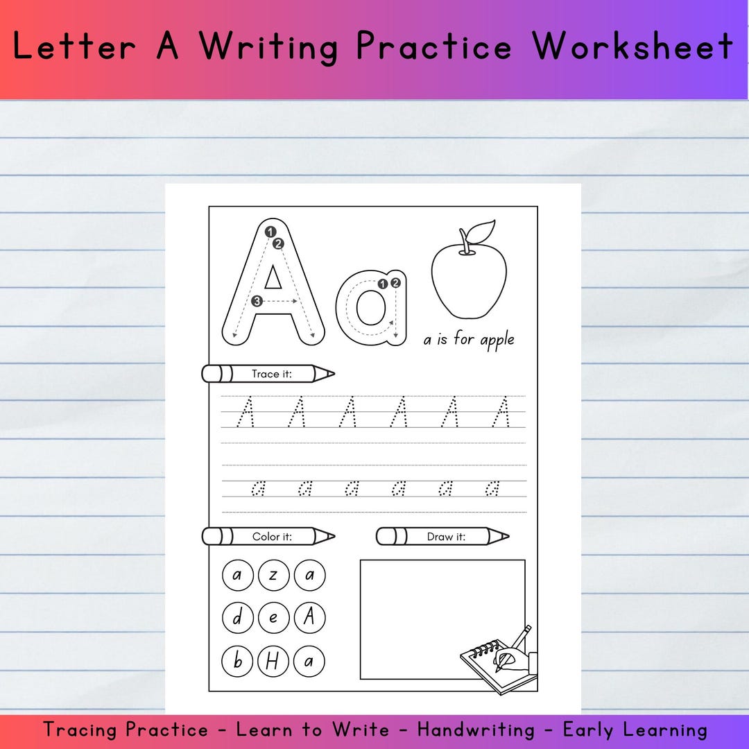 Letter A Tracing Worksheet | Alphabet A Printable | Preschool ...