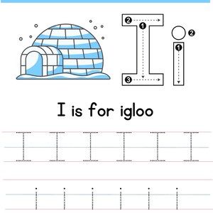 Letter I Tracing Worksheet | Learn Letter I | Preschool I | I Writing ...