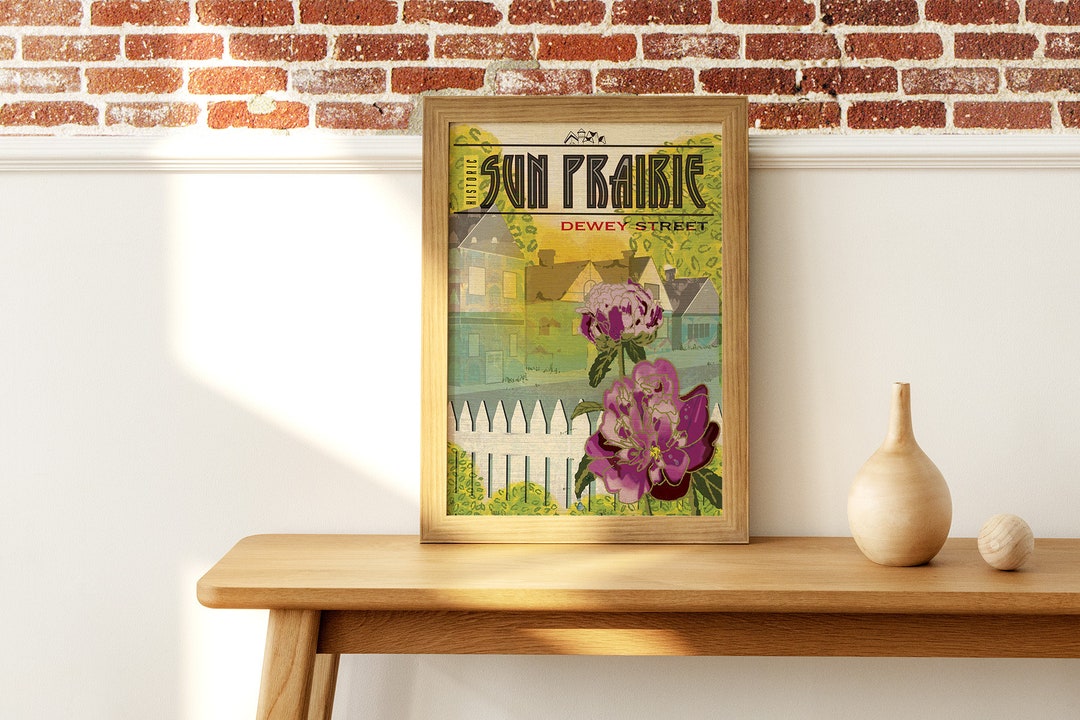Sun Prairie Hometown Art Print | Historic Dewey Street - Etsy