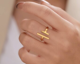 Thin Thick Gold Ring - Etsy