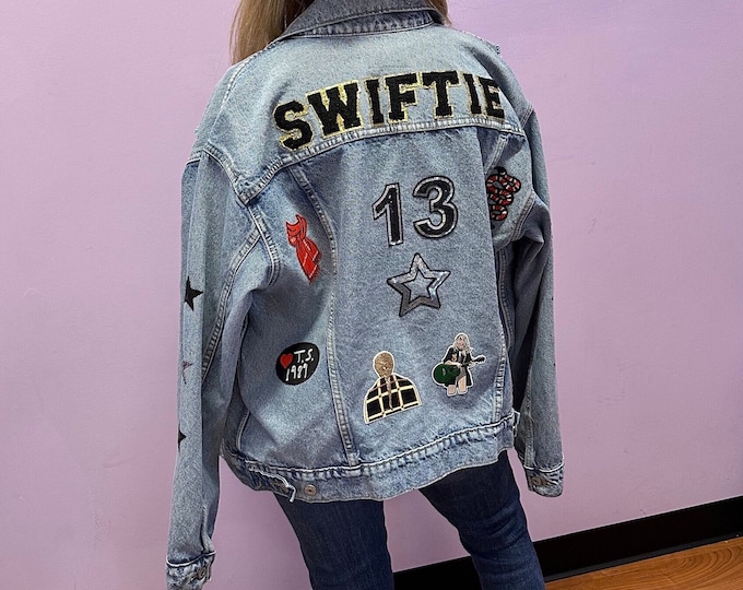 Taylor Custom Jean Jacket, Custom Denim Jacket, Personalized Denim ...