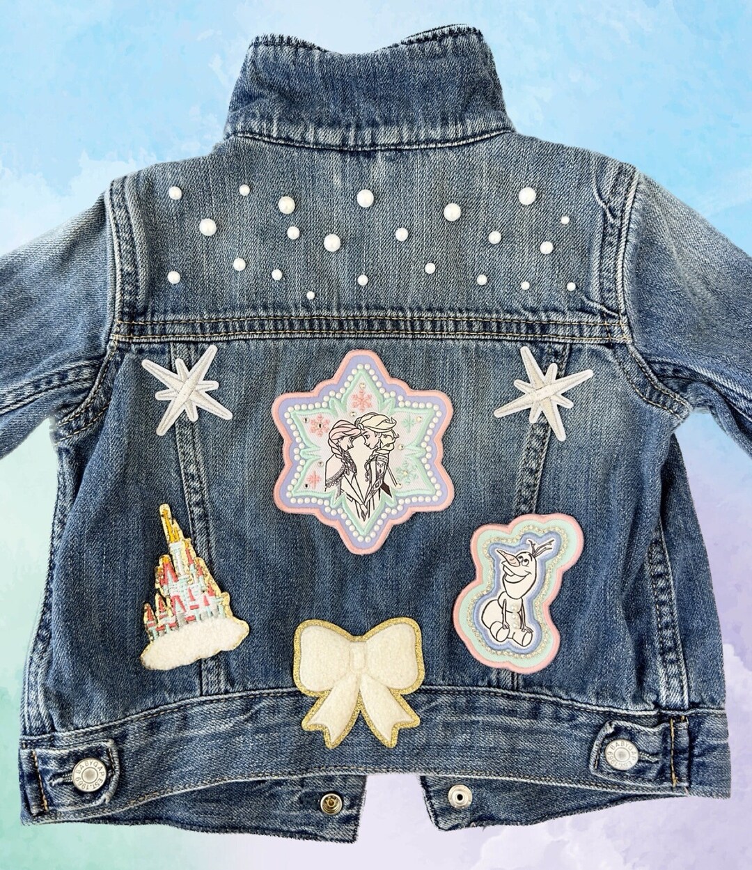 Frozen Jean Jacket, Custom Denim Jacket, Personalized Denim ...