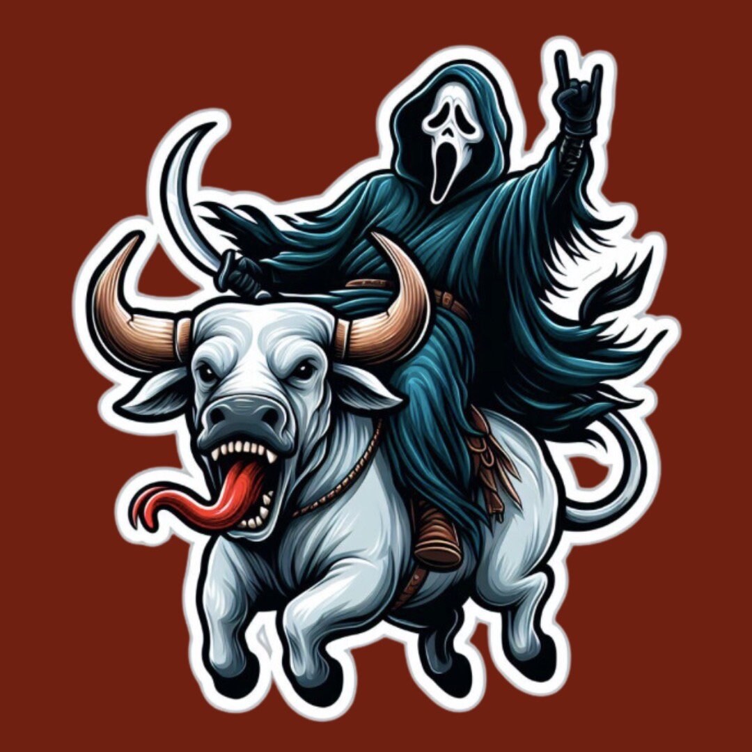 Ghost Rider Scream Bull Rider Cowboy Horror Man - Etsy