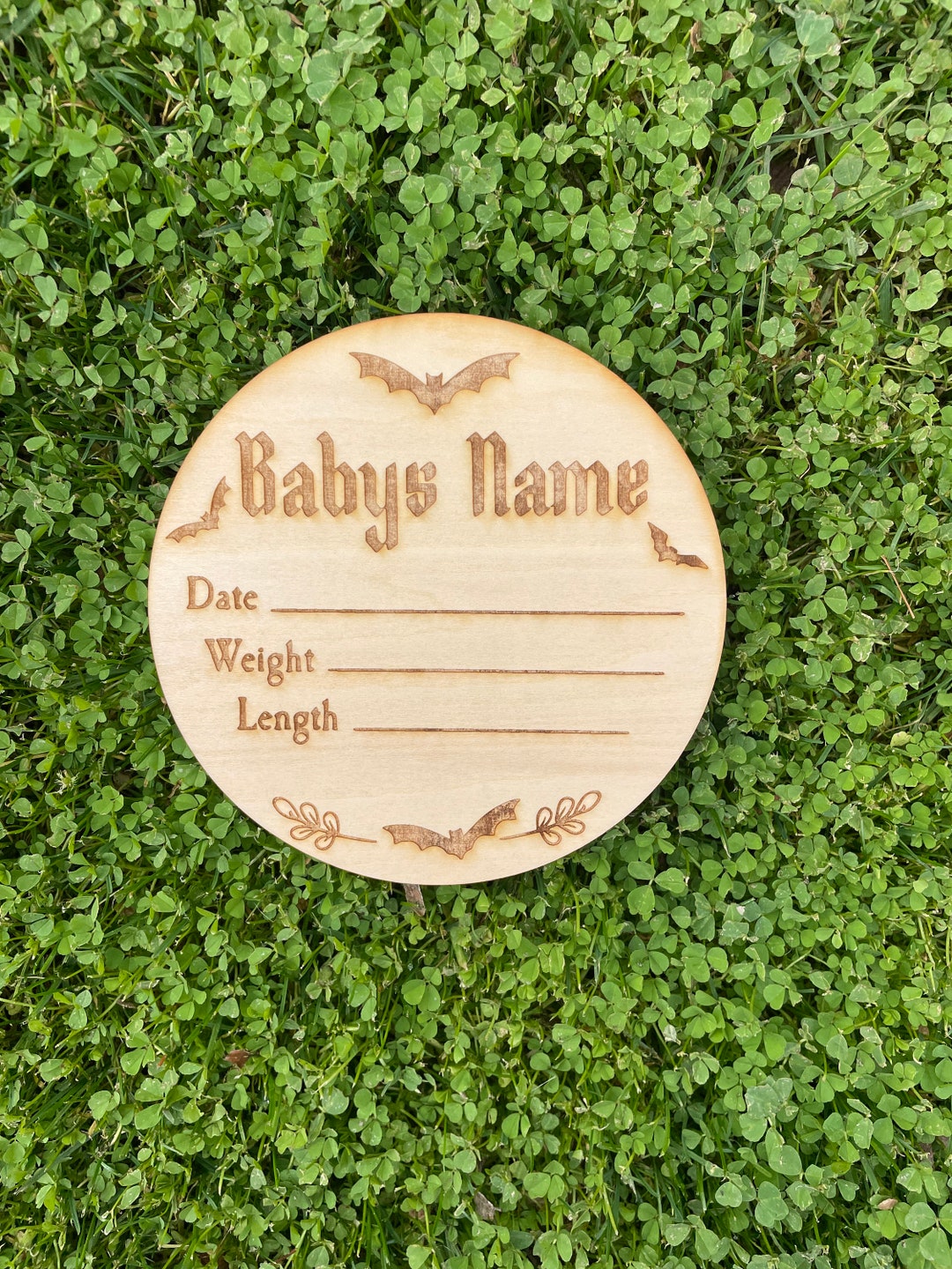 Personalized Goth Baby Name Plaque - Etsy