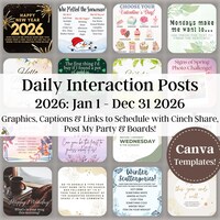 Days of the Week Engagement Posts, Social Media Posts, Engagement Posts ...