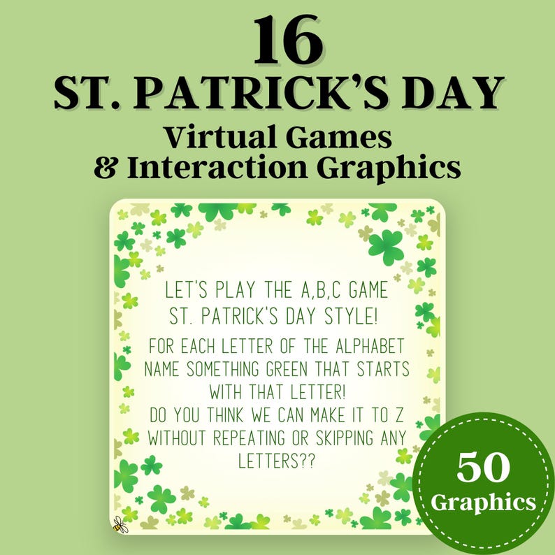 St. Patrick's Day Games Bundle: 16 Fun Interactive Games to Boost ...