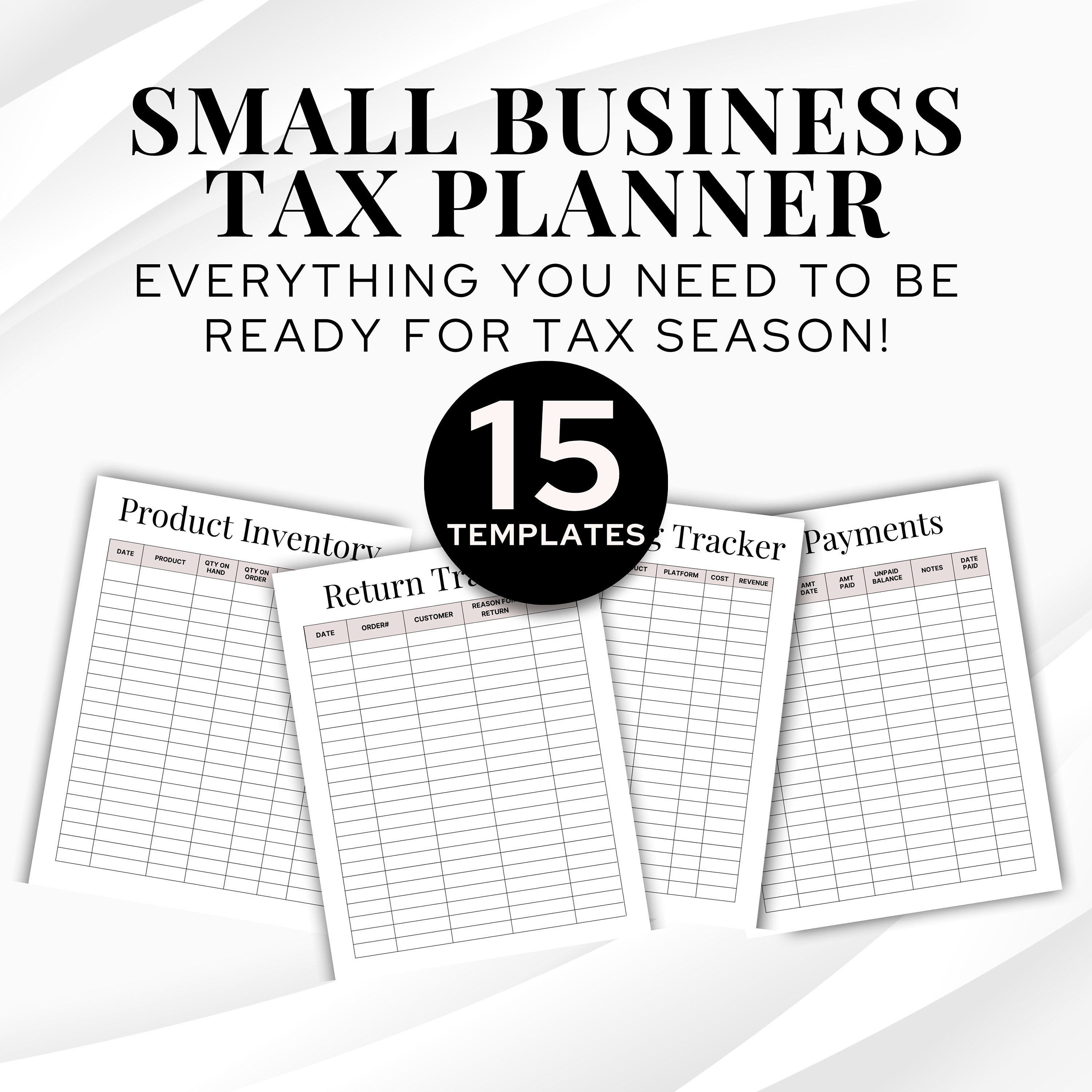 Small Business Tax Planner Canva Template With Expense & Sales Tracker ...