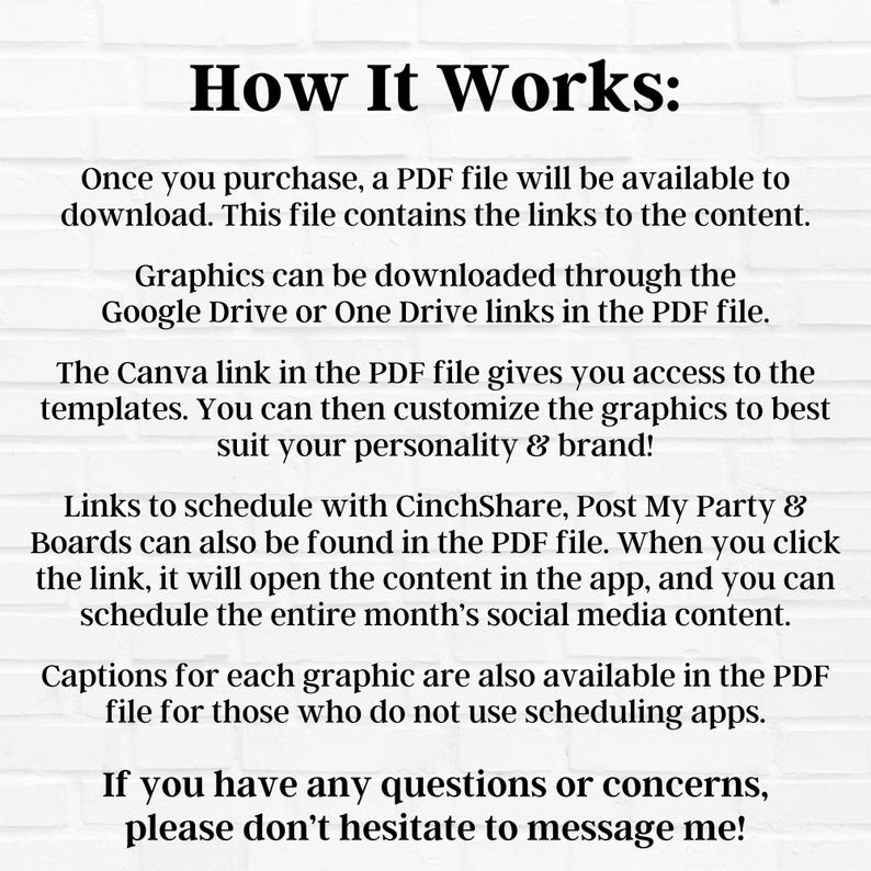 2025 Daily Posts - Graphics, Captions, Scheduling Links & Canva ...