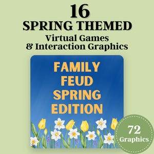 Spring Virtual Party Games Bundle: 15 Fun Interaction Graphics to Boost ...