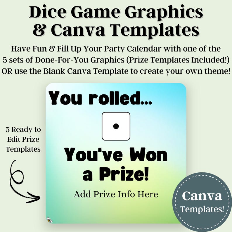 Virtual Dice Game – Party Booking Canva Templates for Direct Sellers - Etsy