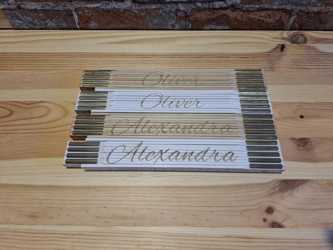 Personalized 2 M Ruler | Laser-engraved Wooden Ruler | Craftsman's Gift ...