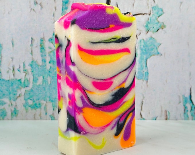 Neon Nostalgia Goat Milk Artisan Soap, Happily Handmade, Tall and ...