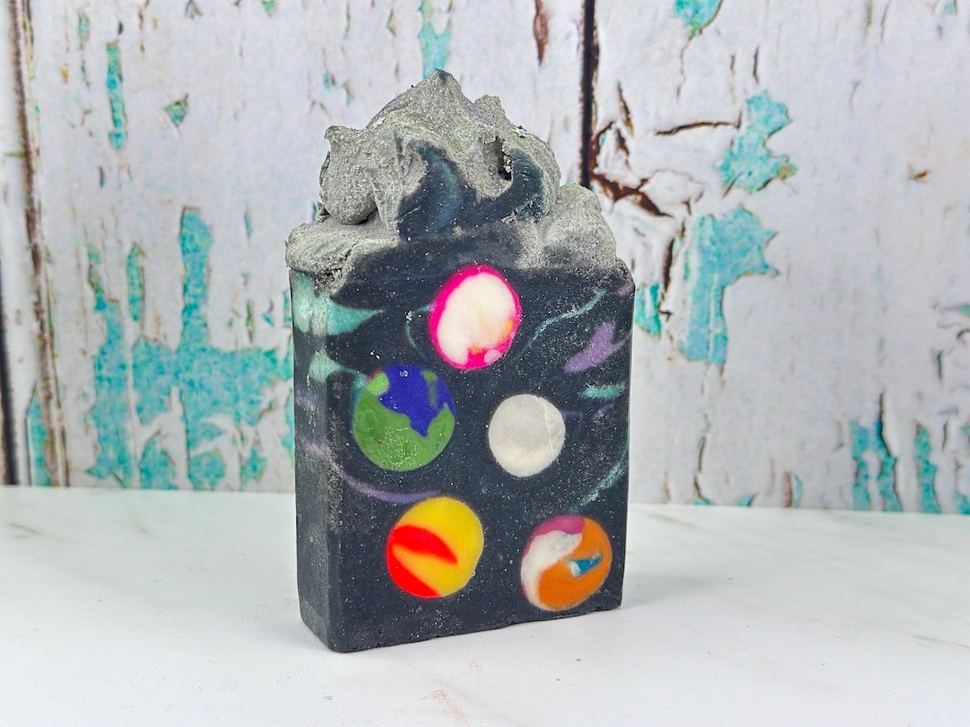 Galaxy Swirl Artisan Soap, Happily Handmade, 6 Oz. - Etsy
