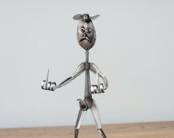 Spoon Mouse Silverware Sculpture Silver Plated Metal Copper - Etsy