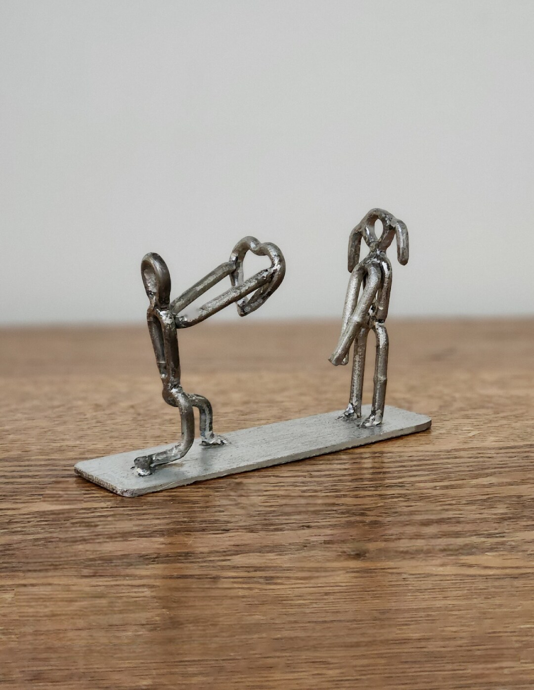 Scrap Metal Stick Figure Love Sculpture - Etsy