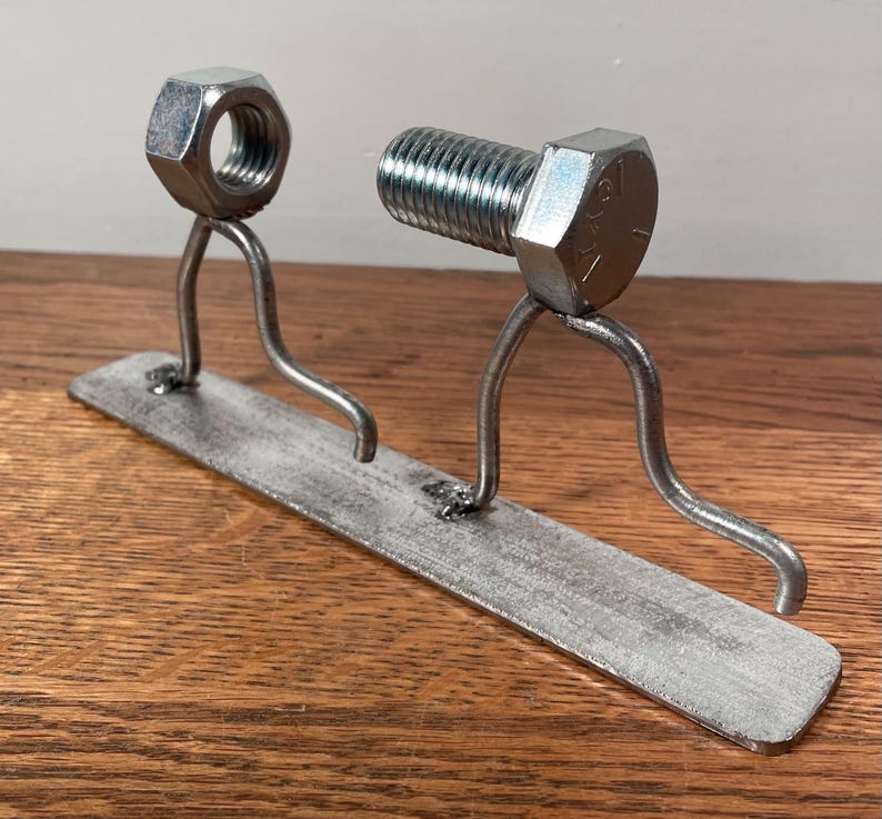 Scrap Metal Bolt Chasing Nut Figurine - Etsy