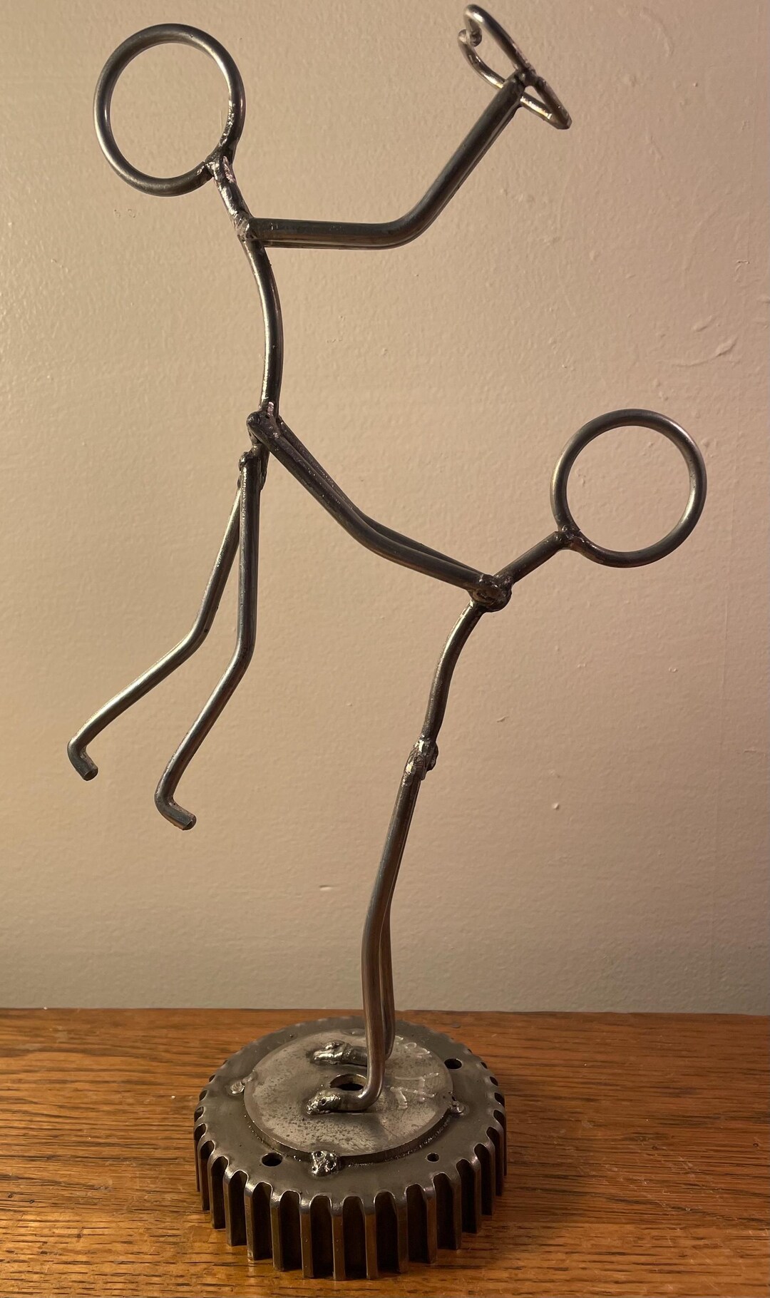 Scrap Metal Stick Figure Sculpture Leap for Love - Etsy