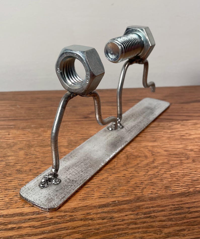 Scrap Metal Bolt Chasing Nut Figurine - Etsy