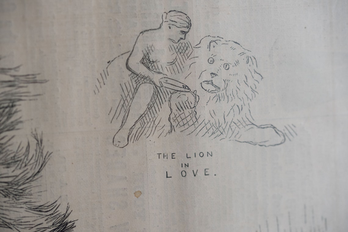 The Lion Not in Love-went to Clip but Was Clipped Original - Etsy