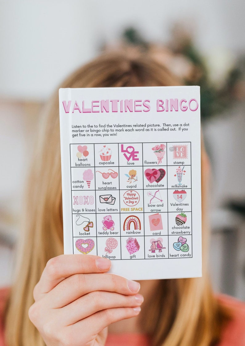 Valentine Printable Bingo Cards | Valentine Party Game | Fun Valentines ...