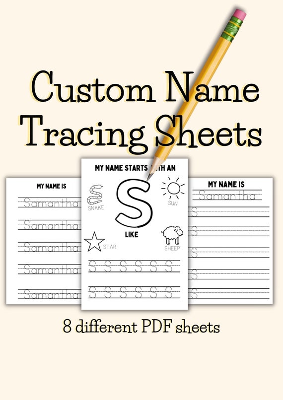 Tracing Names Worksheet For Preschoolers Free Custom Printable