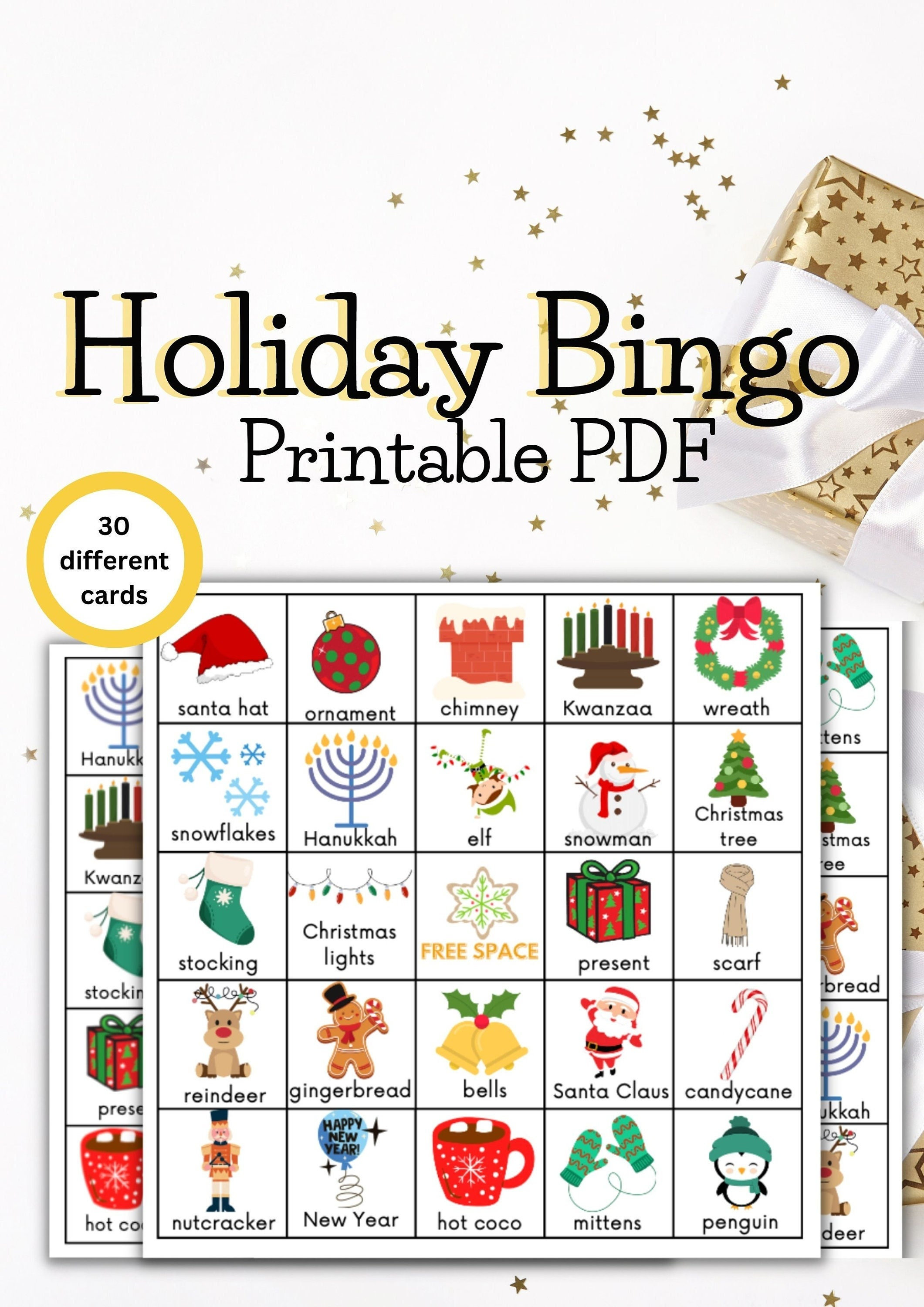 Blank Christmas Bingo Cards