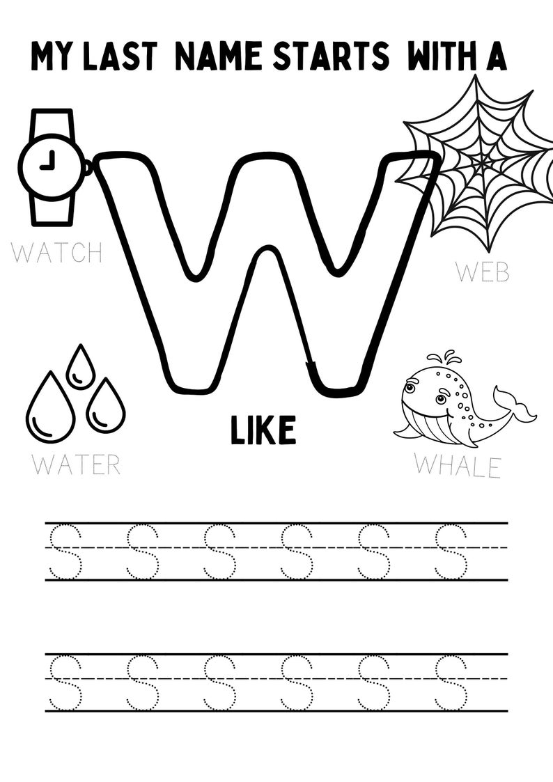 8 Custom Name Tracing Printable PDF Worksheet Preschoolers ...
