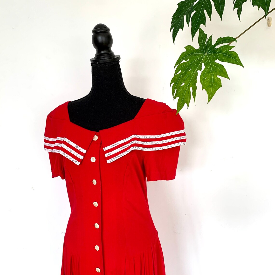 Vintage 1950s Red Dress - Etsy