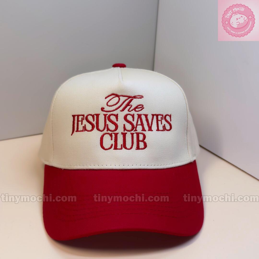 The Jesus Saves Club Embroidered Hat, Christian Baseball Cap, Unisex ...