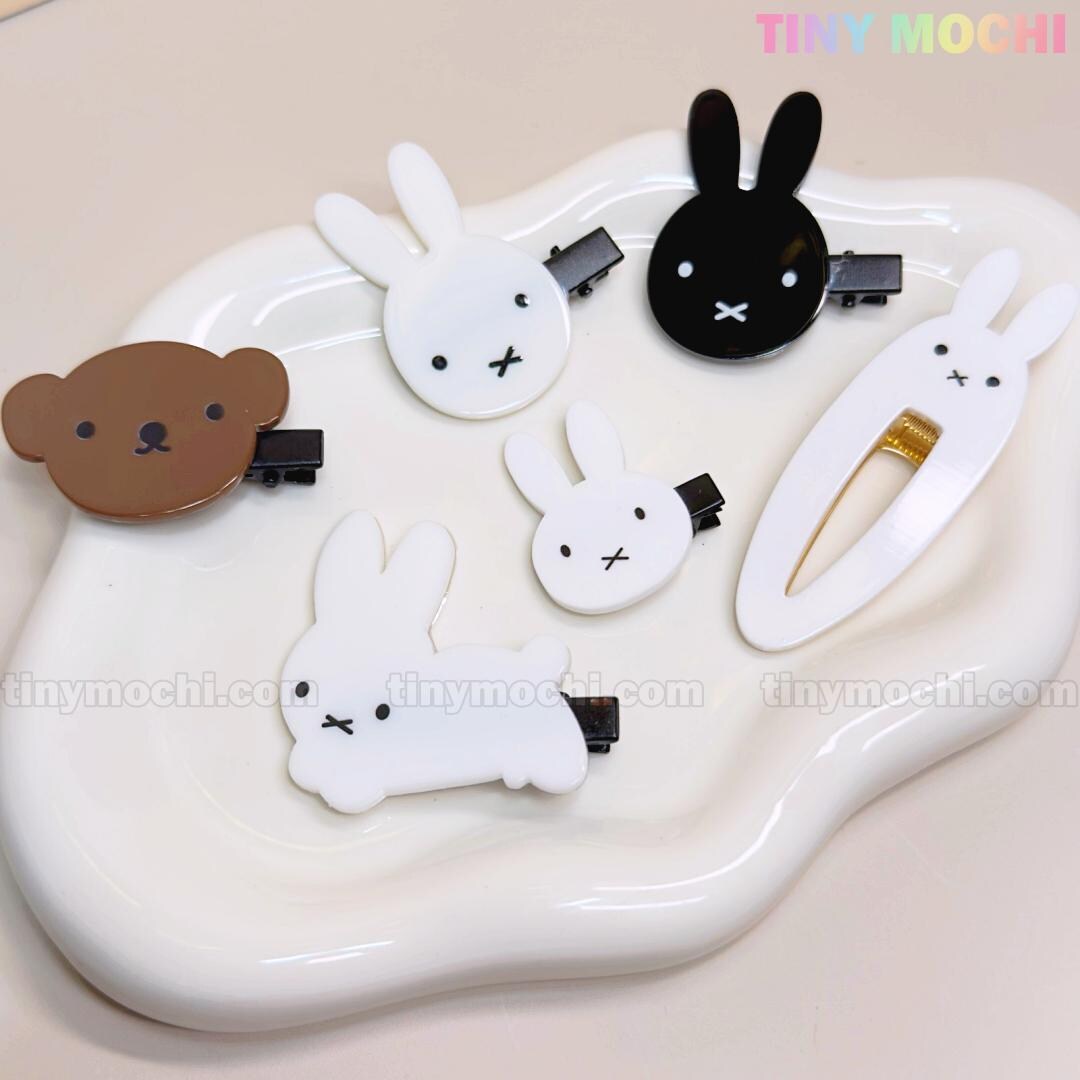 Kawaii Bunny and Bear Hair Clips for Girls - Cute Cartoon Animal Snap ...