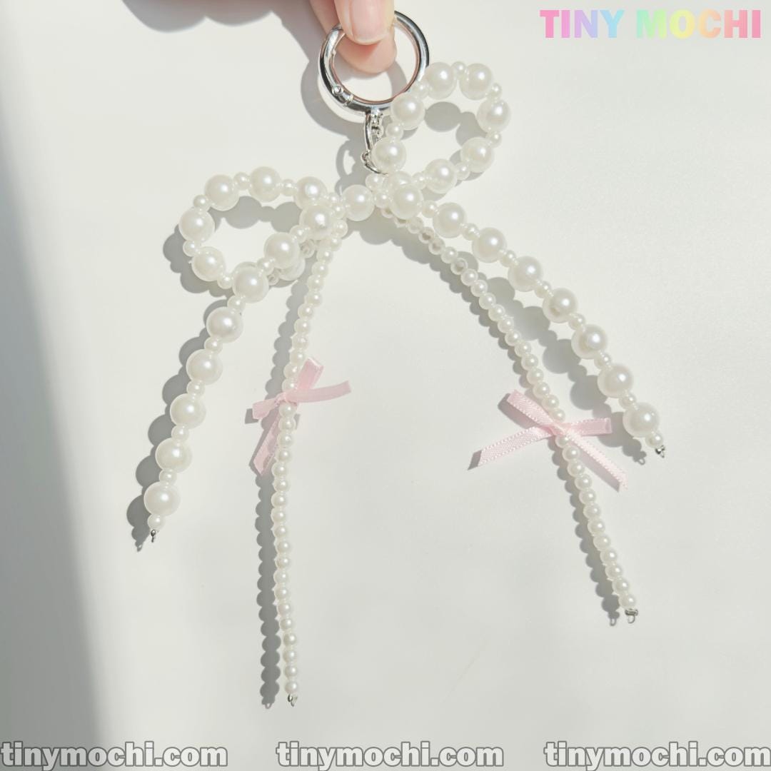 Pearl Beads Pink Keychain – Cute Coquette Aesthetic Charm for Bags ...