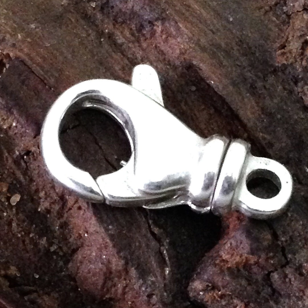 Large STERLING SILVER Swivel Lobster Claw - 16mm Jewelry Clasp - 1 or 3 ...