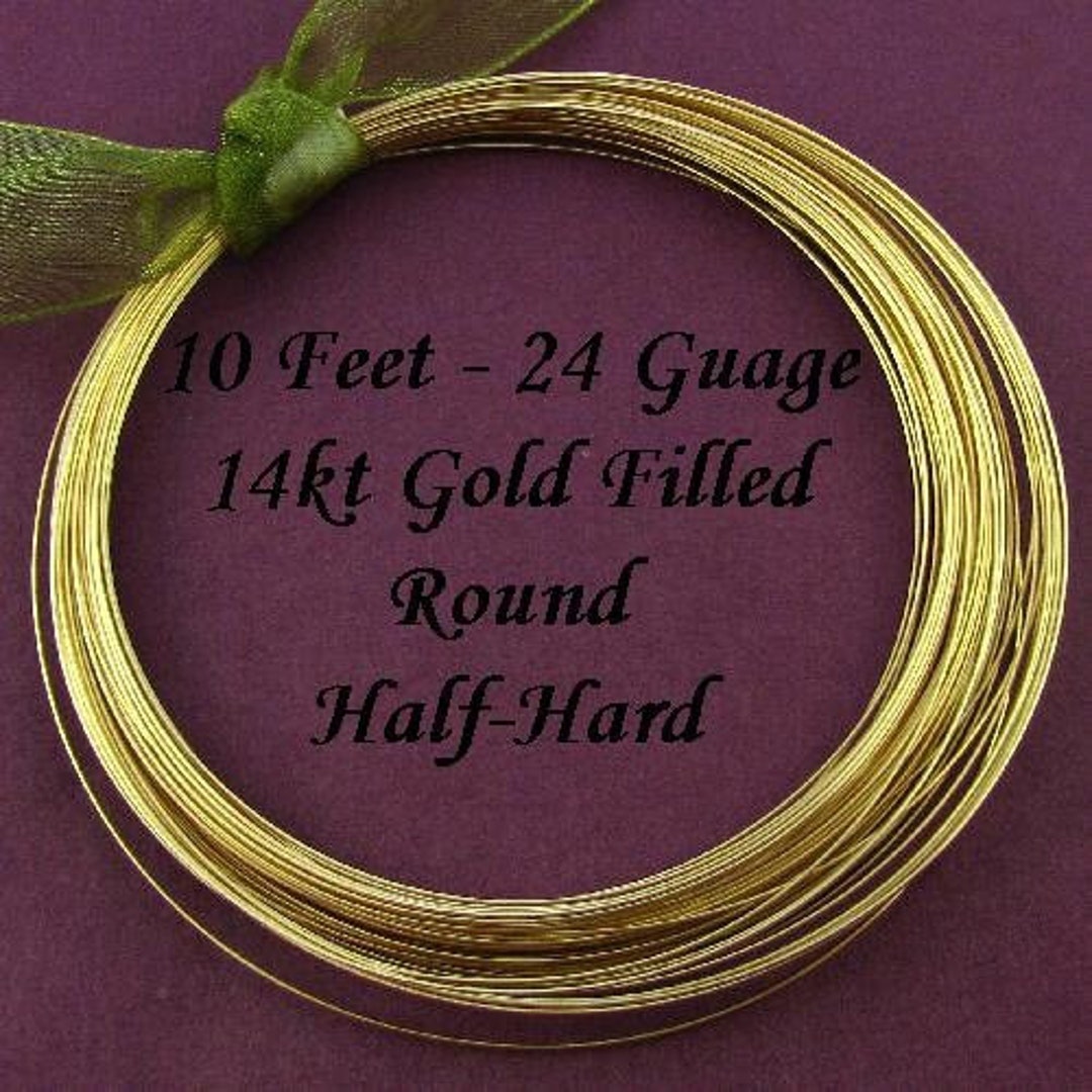 24 Gauge Gold - Filled Round Wire - Half Hard - 10 Feet - Legacy Silver ...
