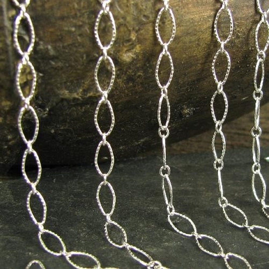 Sold by the FOOT Sterling Silver Textured Large Link Footage Chain ...