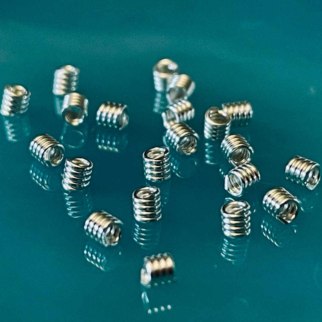 NEW - Extra Small Coiled Beads in Sterling Silver - Coils - Coil Bead ...