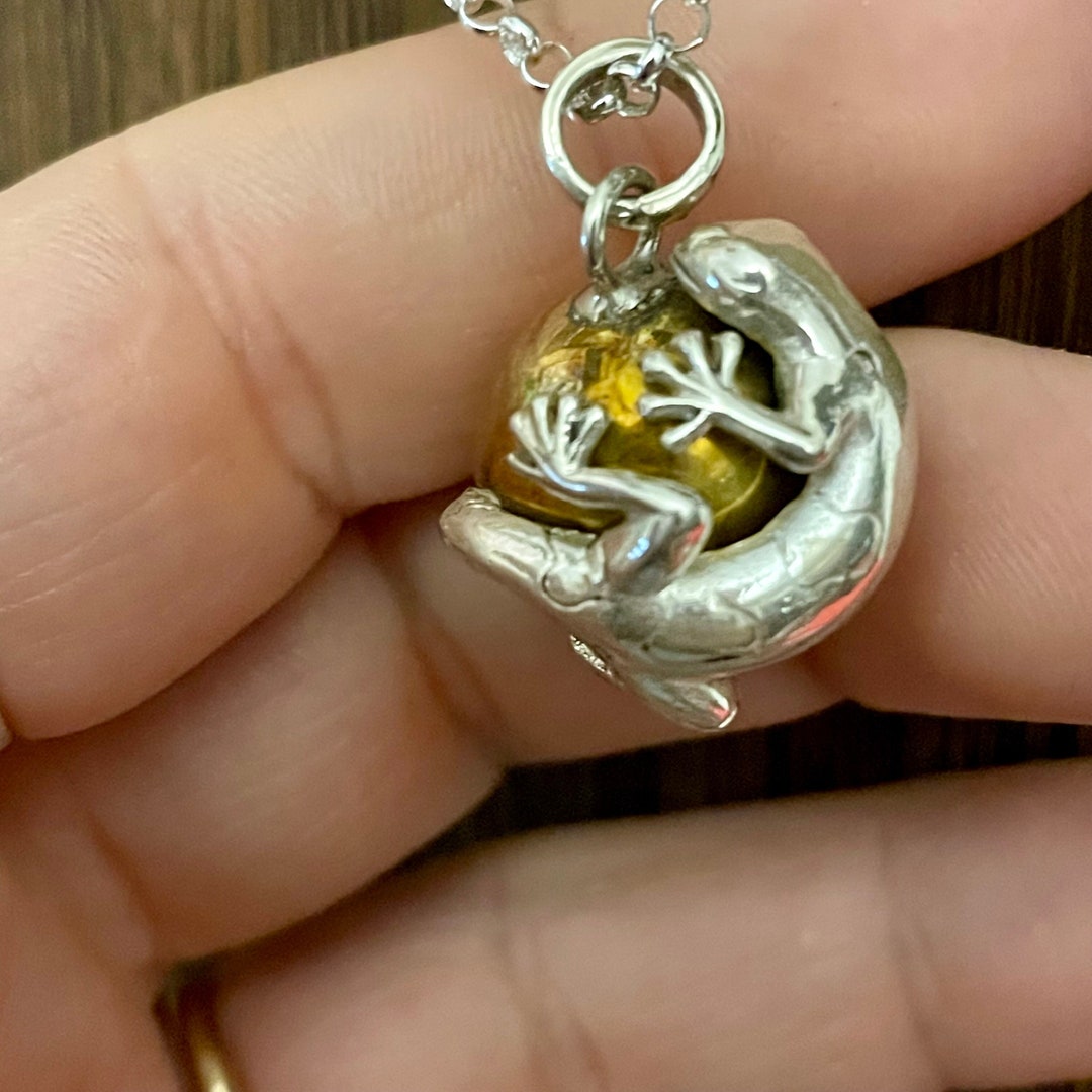Lizard Gecko Harmony Dream Ball Jingle Sound Maker - Sterling Silver ...