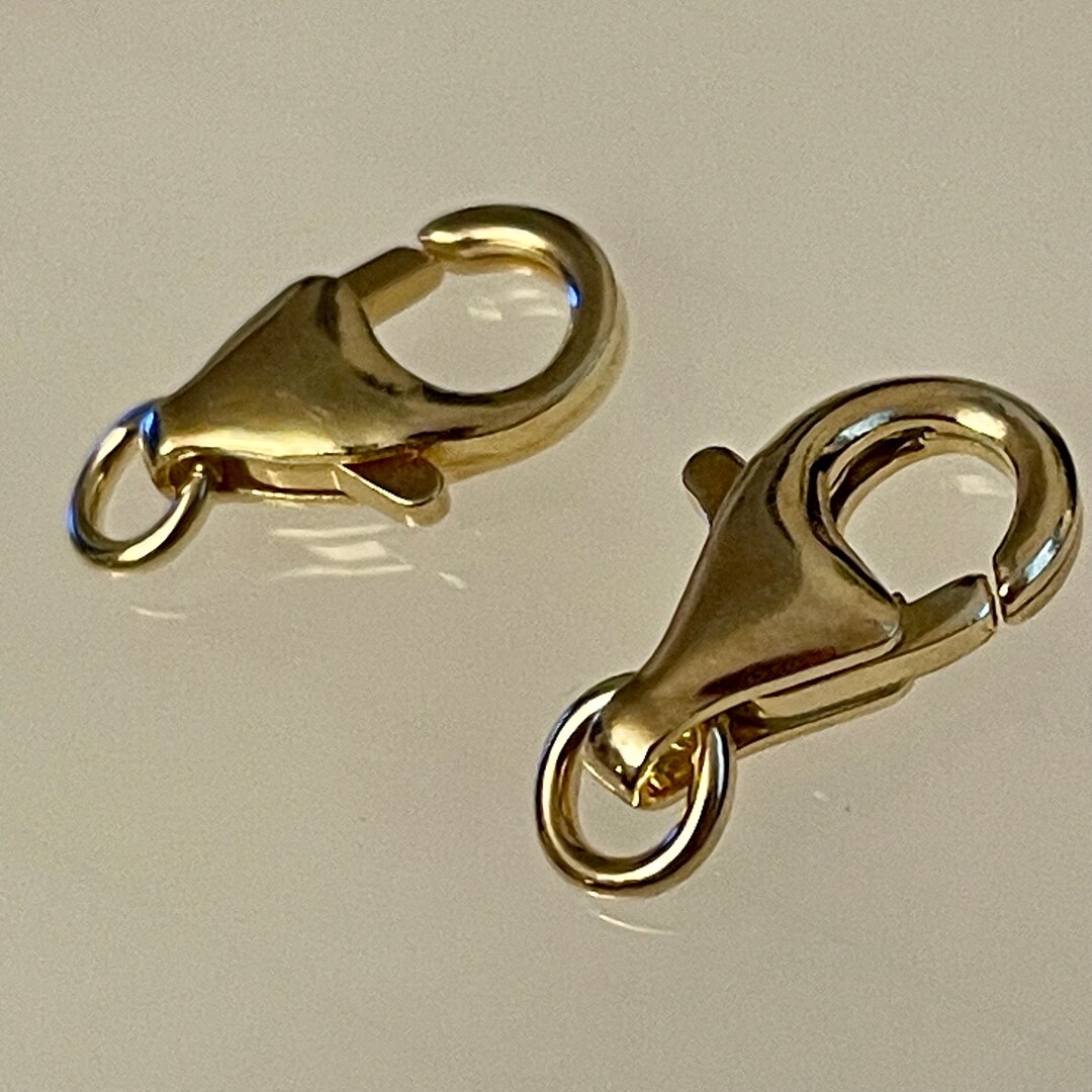 2 Vermeil Gold Lobster Claws - 14.96mm - Clasp - Clasps - Jewelry Claw ...