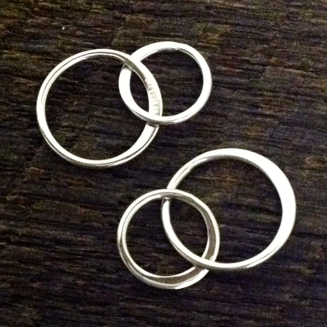 Sterling Silver Chandeliers 19mm Long - 2 Rings Largest 12mm Circle ...