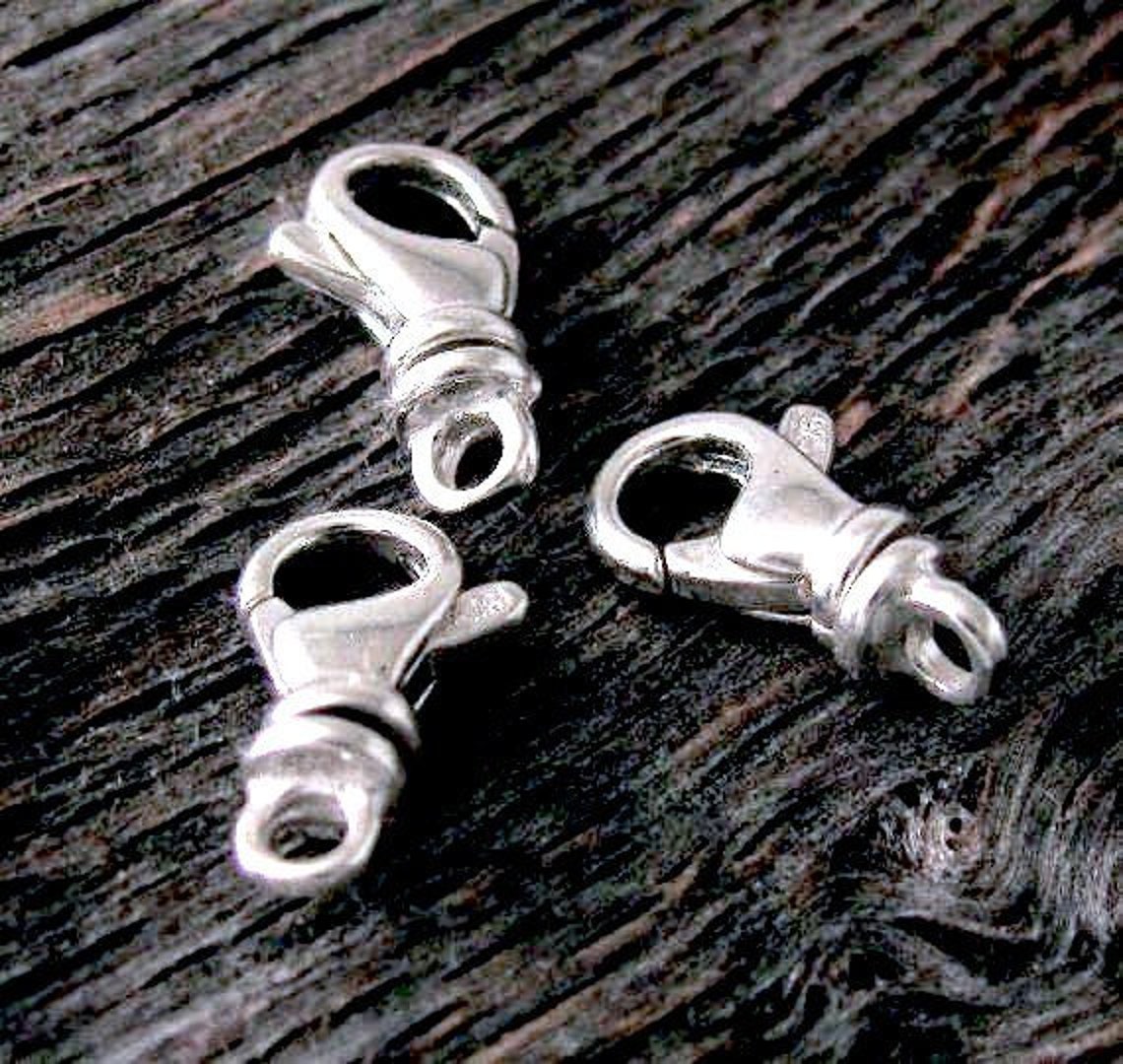 Swivel Lobster Claw in Sterling Silver - Medium to Large 11.8mm X 6mm ...